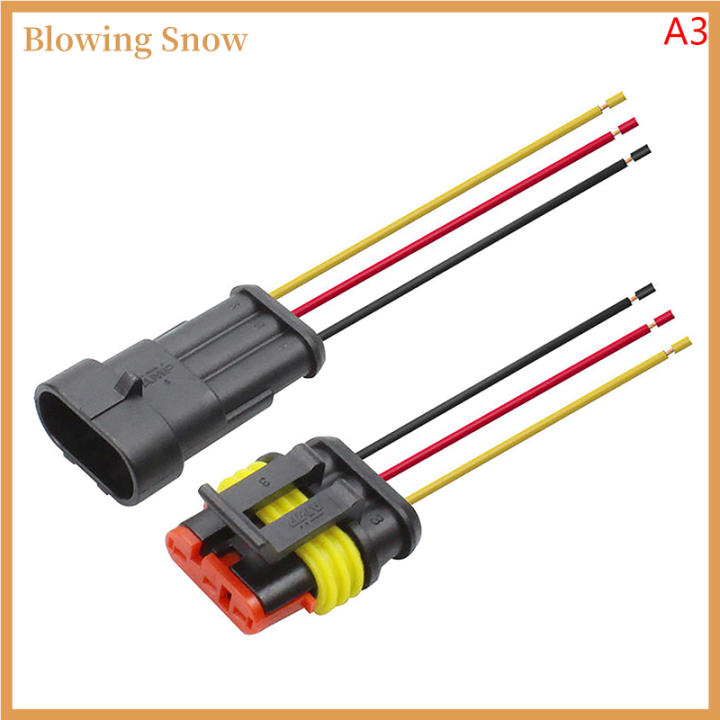 Blowing 1P 2P 3P 4P 5P 6P Way Waterproof Electrical Auto Connector Male Female Plug With Wire ...