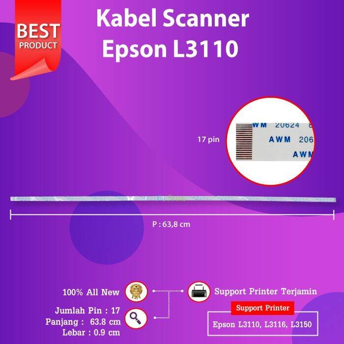 Kabel Scanner Epson L3110 L3210 L3110 Flexible Cable Data Scan Printer ...