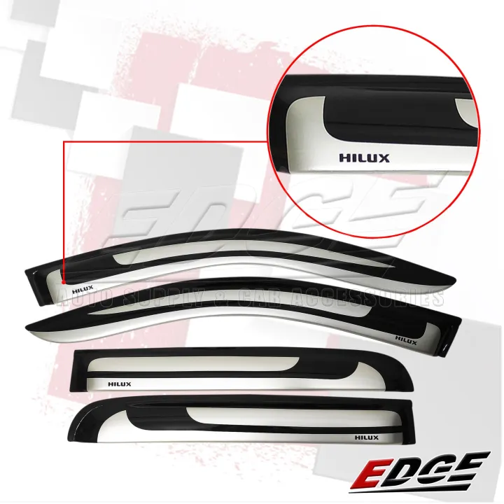 Toyota Hilux 2005-2015 Door Visor (2 Tone - SB) // revo vigo vent ...