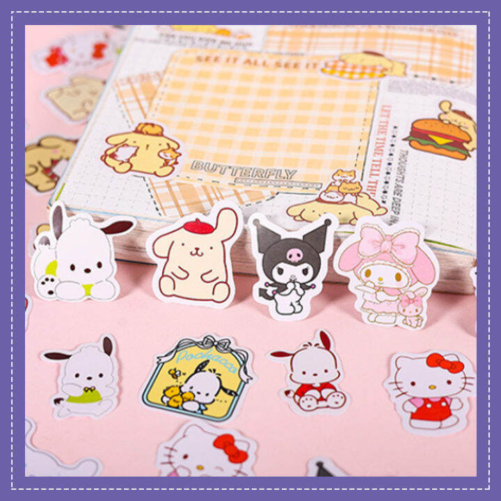 Nodetud 100Pcs/Set Creative Cartoon Stickers Kuromi and Melody ...