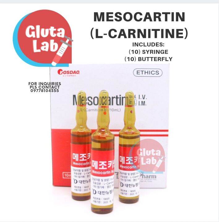 GLUTA LAB MESOCARTIN KOREA (COMPLETE SET) | Lazada PH
