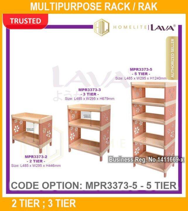 Multipurpose Rack / Rak / 2 Tier ; 3 Tier ; 5 Tier - Mpr3373-2 ...