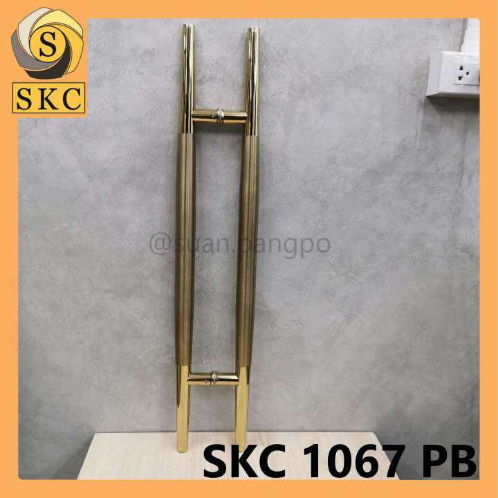 มือจับประตู SKC 1067 สเตนเลส ขนาด 60 ซม , 80 ซม กระบองกลม มือจับ ประตู ไม้ ประตู กระจก DOOR ...