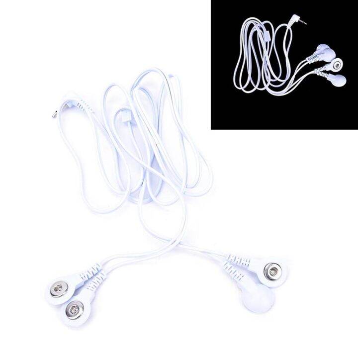 dongxing 2.5mm 4 Button 2 In 1 Electrode Lead Wires Connecting Cables ...