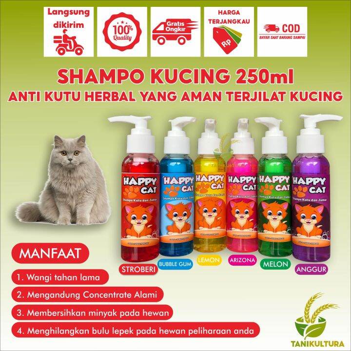 SHAMPO KUCING ANTI KUTU ANTI JAMUR SHAMPOO PERAWATAN BULU PELEBAT BULU ...