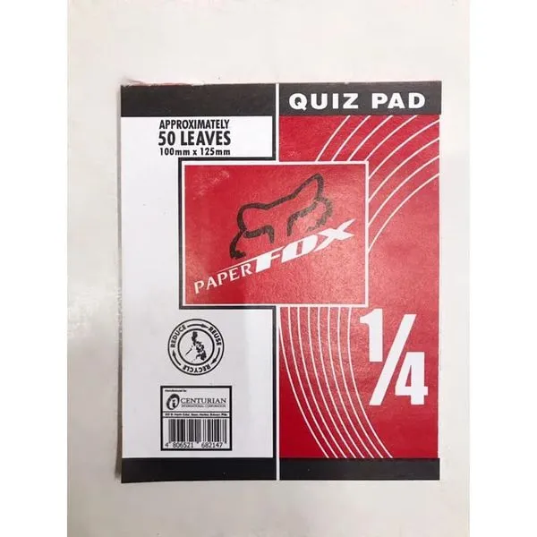 QUIZ PAD 1/4 (1Pad) | Lazada PH