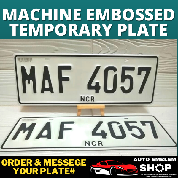 2pcs NCR FONT CUSTOMIZE CAR PLATE METAL GALVANIZED / TEMPORARY ...