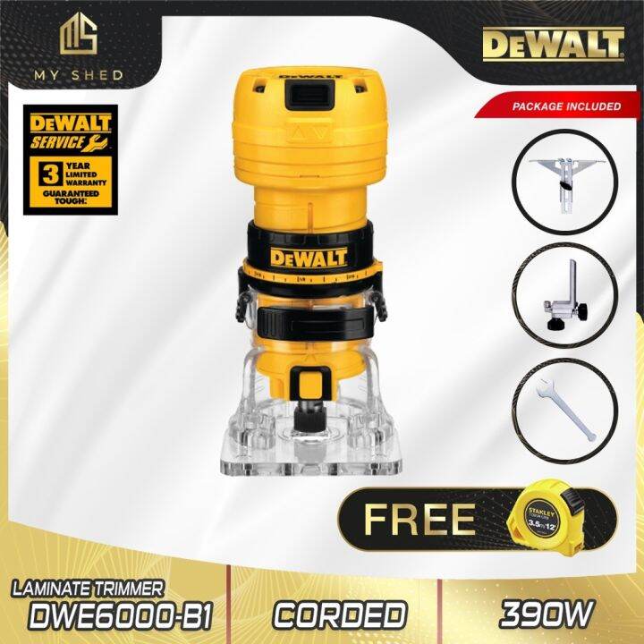 Dewalt DWE6000-XD 390W 6mm Collet Laminate Trimmer | Lazada