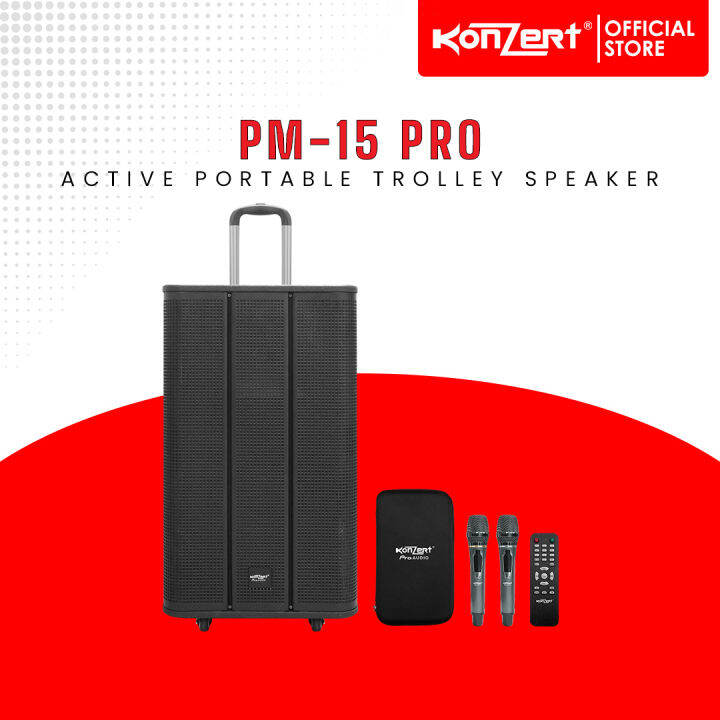 Konzert PM-15PRO Active Portable Trolley Speaker | Lazada PH