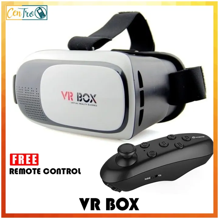 VR Box II 2.0 3D Virtual Reality Glasses with FREE VR Controller (White ...