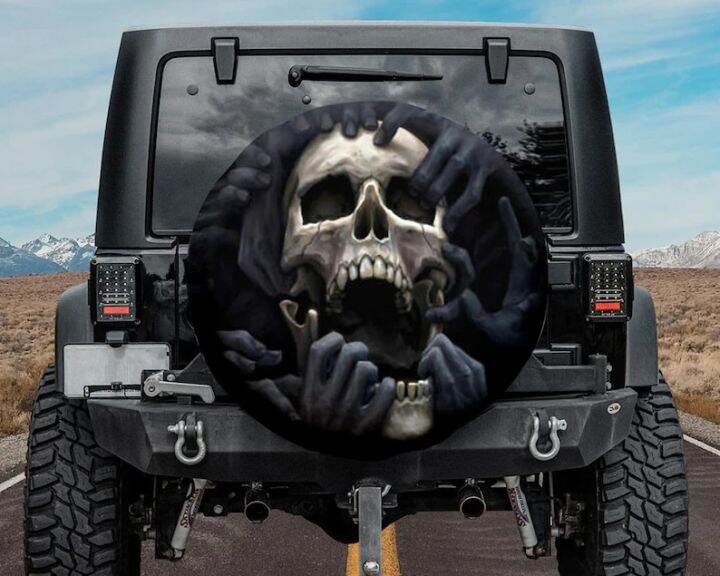 Skull Spare Tire Cover Sugar Skull Lover Jeep Spare Tire Cover