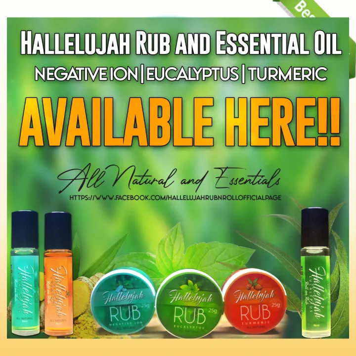 Hallelujah Rub and Roll comes in 3 variants- Eucalyptus, Turmeric ...