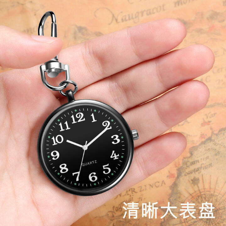 Retro mini pocket watch for the elderly electronic keychain table for ...
