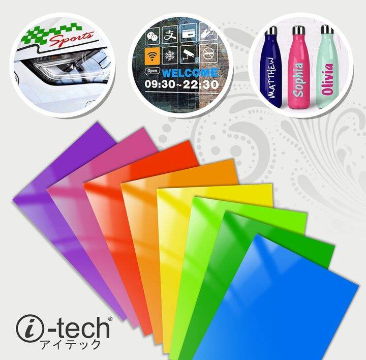 I-tech Vinyl Sticker A4 Colored PVC Vinyl Sticker Waterproof Vinyl ...