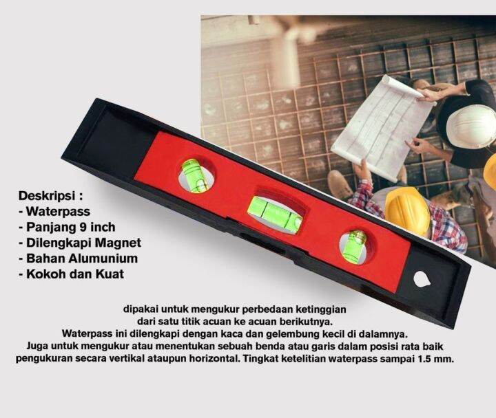 Waterpas Magnet 9 Inci l Waterpass l Alat Ukur Tukang | Lazada Indonesia