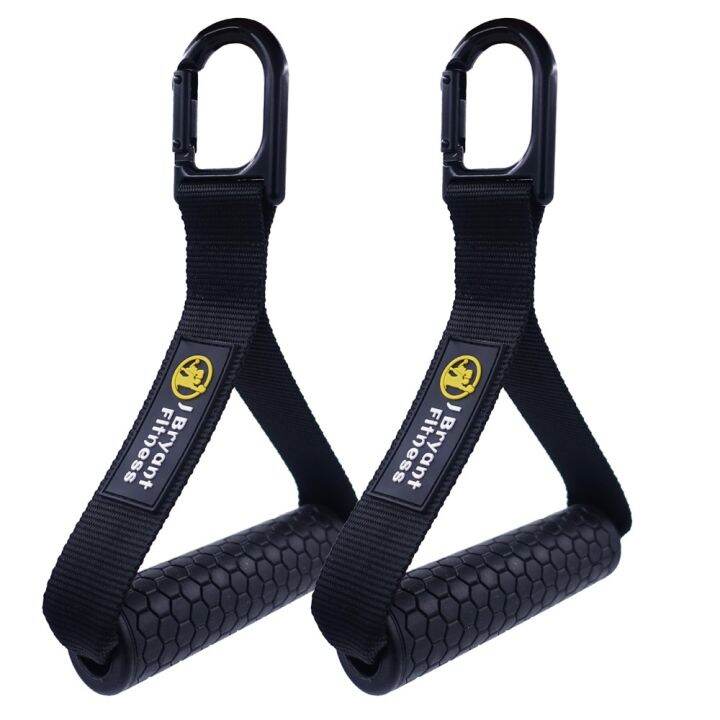 Heavy Duty Gym Handles Solid ABS Cores with Carabiner for Cable Machine ...