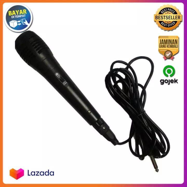 Microphone Mic Kabel 2.5 Meter Colokan Besar On Off Dynamic Mikrofon ...