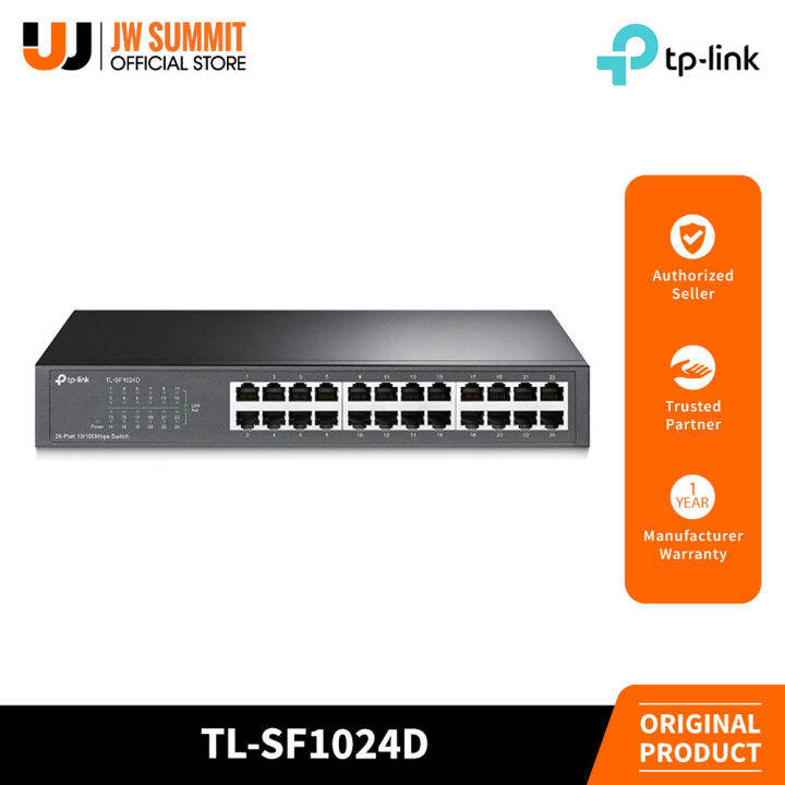 TP-Link TL-SF1024D 24-port 10/100Mbps Desktop/Rackmount Switch | Lazada PH