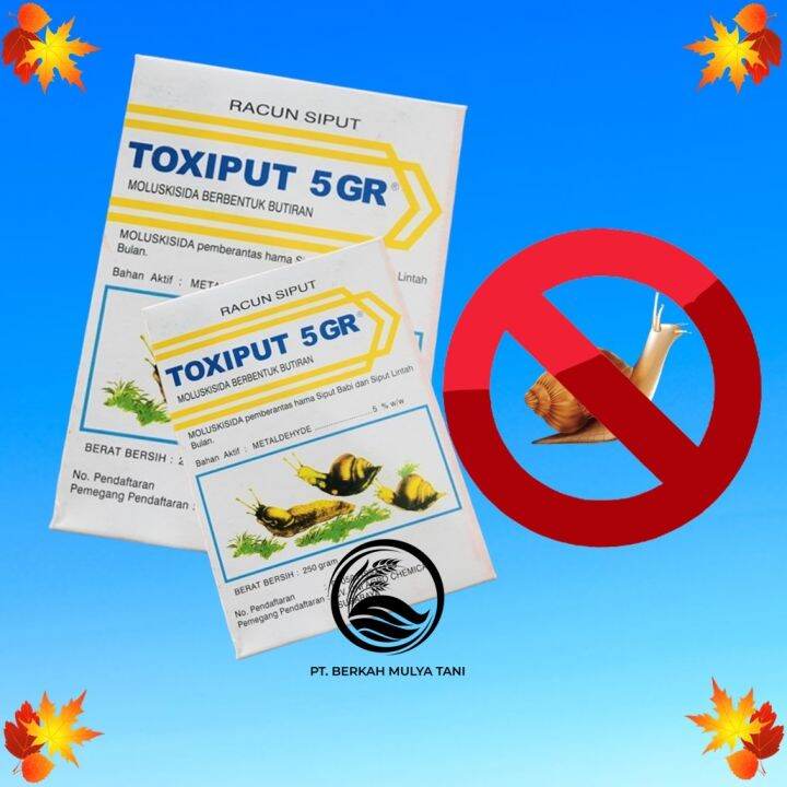 Racun Siput Obat Pertanian Toxiput 5 gr Kemasan 250 gram Pembasmi Hama ...