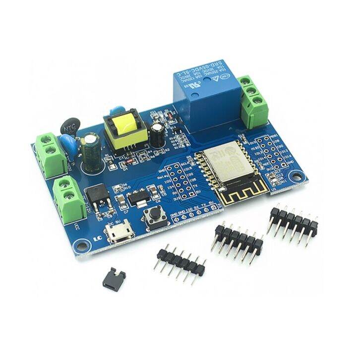 AC/DC Power Supply ESP8266 WiFi Single-Channel Relay Module ESP-12F ...