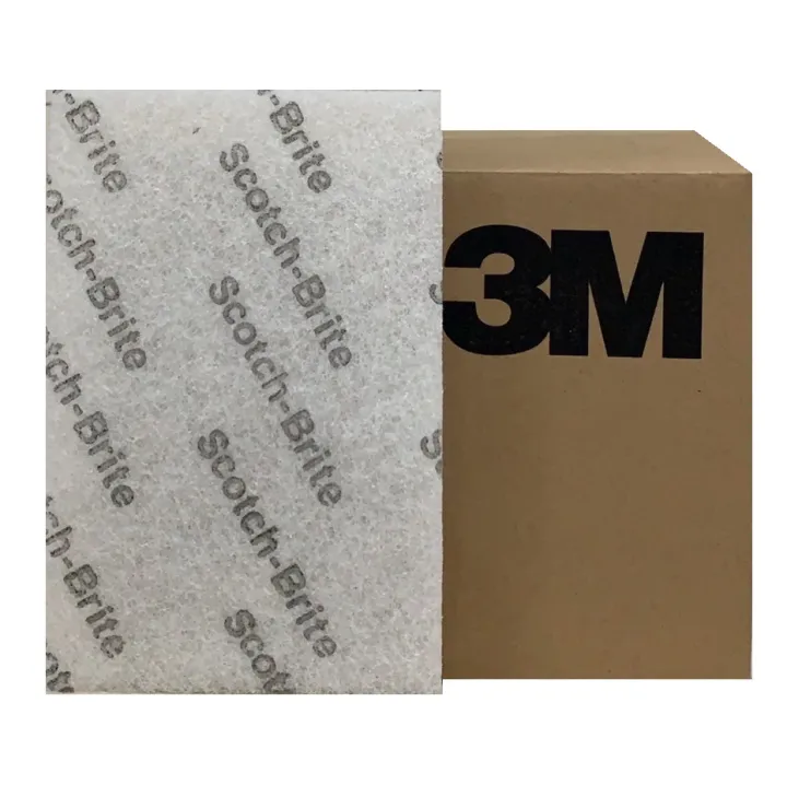 3M 7445 แผ่นใยขัดสก๊อตซ์-ไบรต์ สีขาว ขนาด 6 นิ้วx9 นิ้ว 20แผ่น | Lazada ...