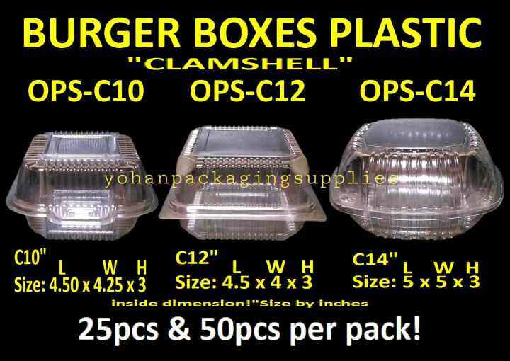 BURGER BOXES PLASTIC CLAMSHELL | Lazada PH