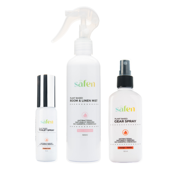 safen Freshen Up! Bundle (Room and Linen Mist + Gear Spray + Poo Spray ...