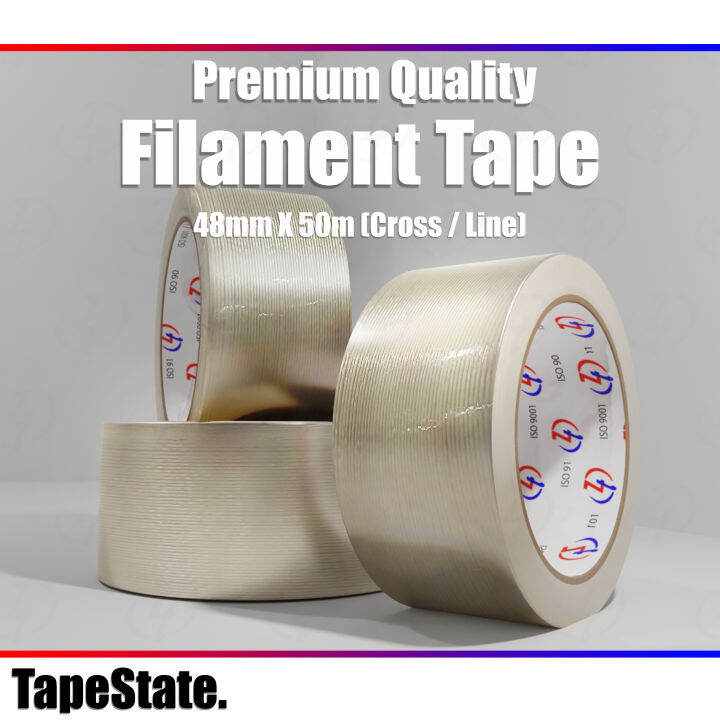 TAPE STATE Premium Quality Filament Tape 48mm X 50m X 1 ROLL /PACK ...