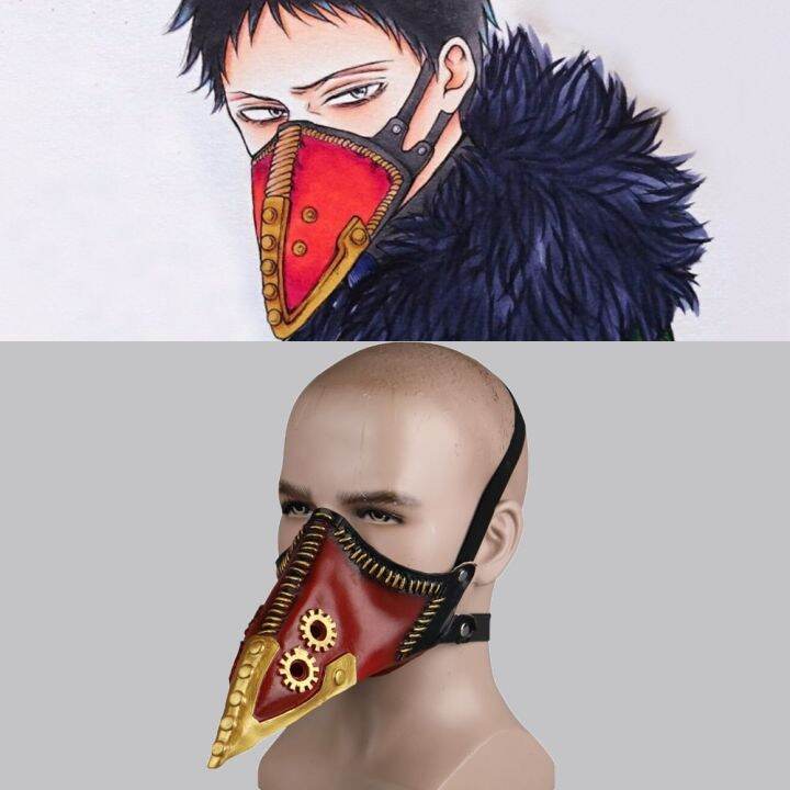Anime My Hero Academia Overhaul Mask Cosplay Crow Mouth Plague Doctor ...