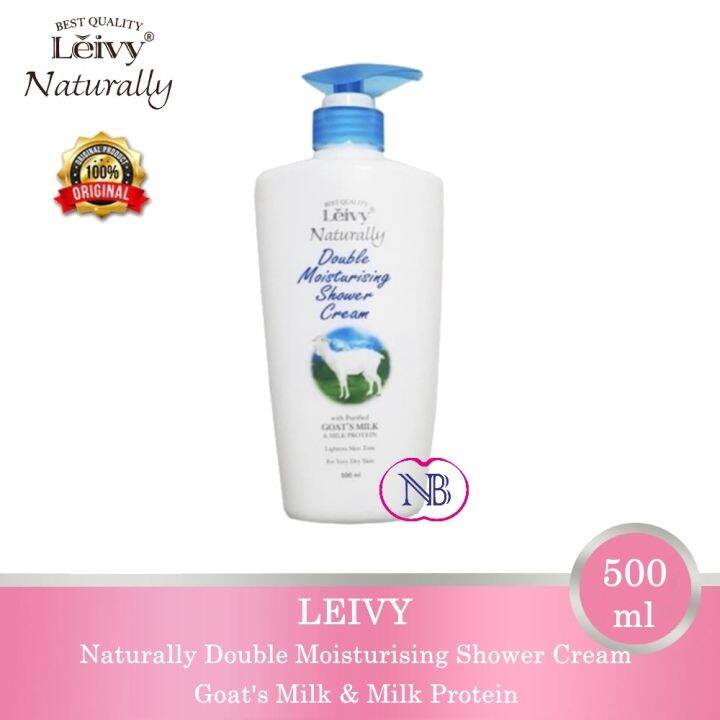 Leivy Naturally Double Moisturising Shower Cream Goat's Milk 500ml PUMP ...