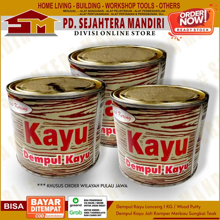 Dempul Kayu Lonceng 1 KG Plamur Kayu Lonceng 1 KG - Dempul Plamur Kayu ...