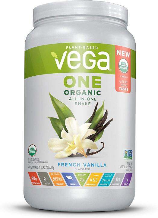 Vega Organic All-In-One Shake (1 lb) Plant Based Vegan Powder French ...