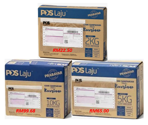 POSLAJU KOTAK / SAMPUL / BEG PRABAYAR KURIR SABAH & SARAWAK / PREPAID ...