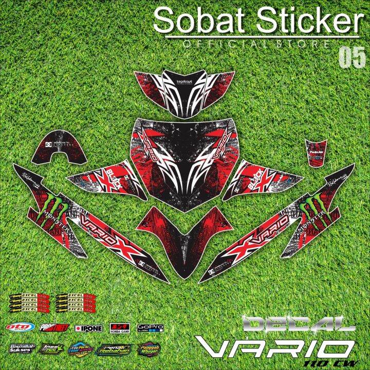 DECAL FULL BODY VARIO KARBU 110 CW - DECAL STICKER FULL BLOCK HONDA ...