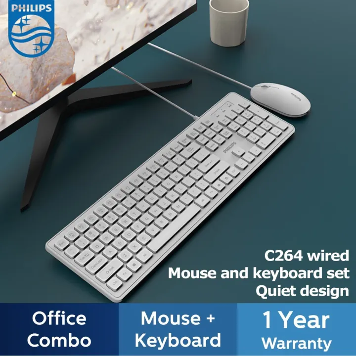Philips Original C354 C315 Wireless Keyboard and Mouse Combo Set For PC ...