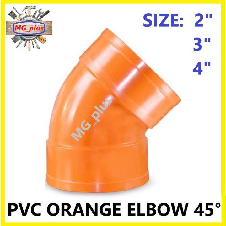 PVC Orange Fittings Elbow 2 3 4 90 And 45 Degree Sanitary Plumbing Fittings Home Improvements☝ ...