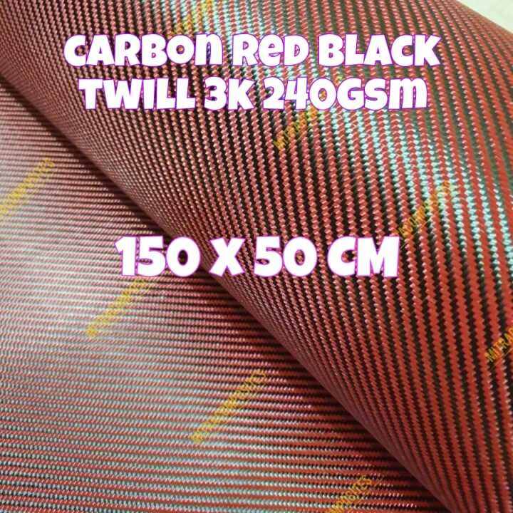 Serat 3K Carbon Karbon Kevlar Hybrid Fiber Fabric Twill 240 gram ...