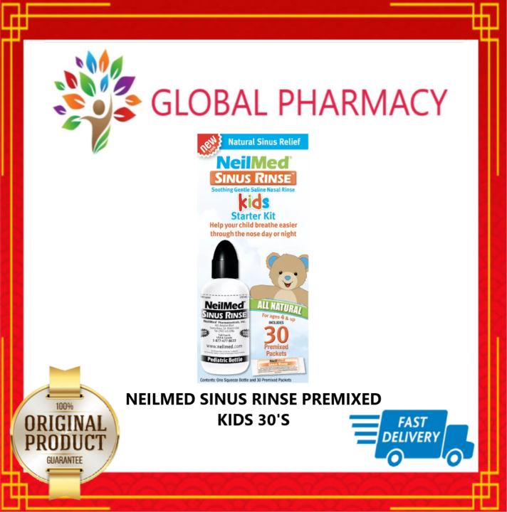 NeilMed Sinus Rinse Premixed Kids Packets + 30 Packets | Lazada