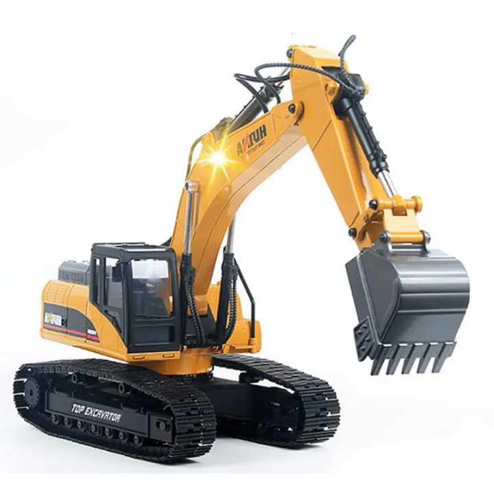 HUINA 1580 580 1:14 23Ch RC FULL ALLOY RC Excavator Big Rc Trucks Newest Version Full Metal ...