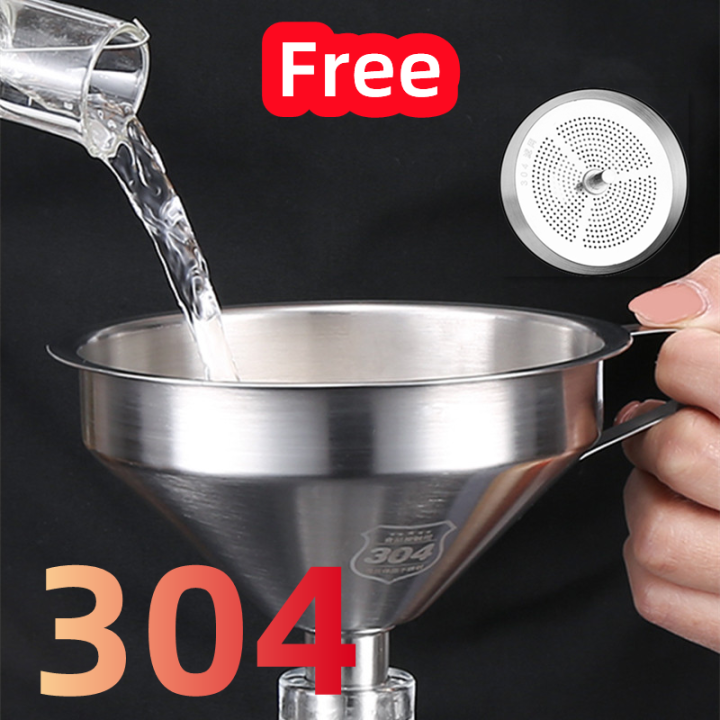 [ฟรีหน้าจอ] 4 "5" 6 "/ 11CM 13CM 15CM สแตนเลส 304 กรองช่องทางน้ำมันกรองช่องทางเครื่องมือห้องครัว ...