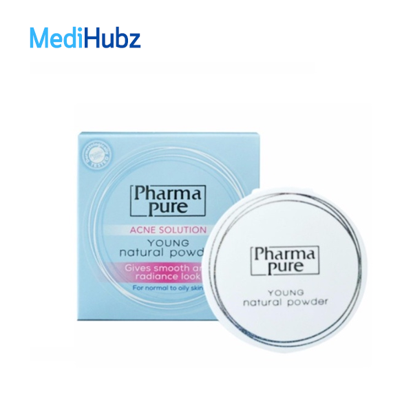 Pharma Pure Acne Solution Young Natural Powder แป้งพับ แอคเน่ สำหรับคนเป็น สิว ขนาด 11.5 กรัม ...