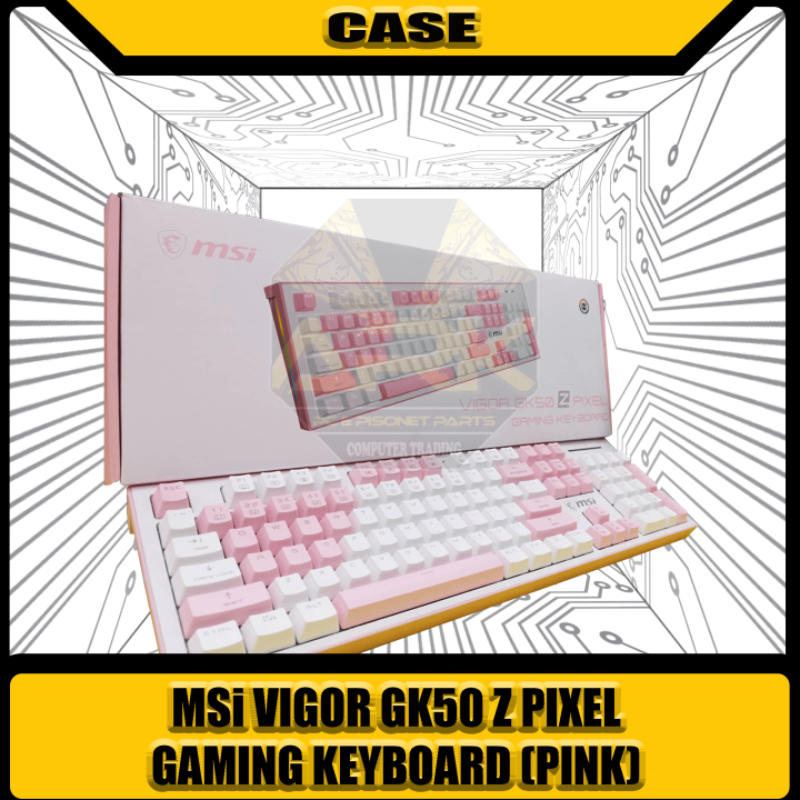 MSI Vigor GK50Z White Pink Mechanical Keyboard | Lazada PH