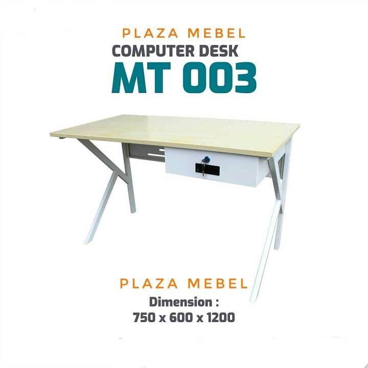 Meja Tulis Kerja / Meja Komputer Besi MT003 Minimalis / Meja Belajar ...