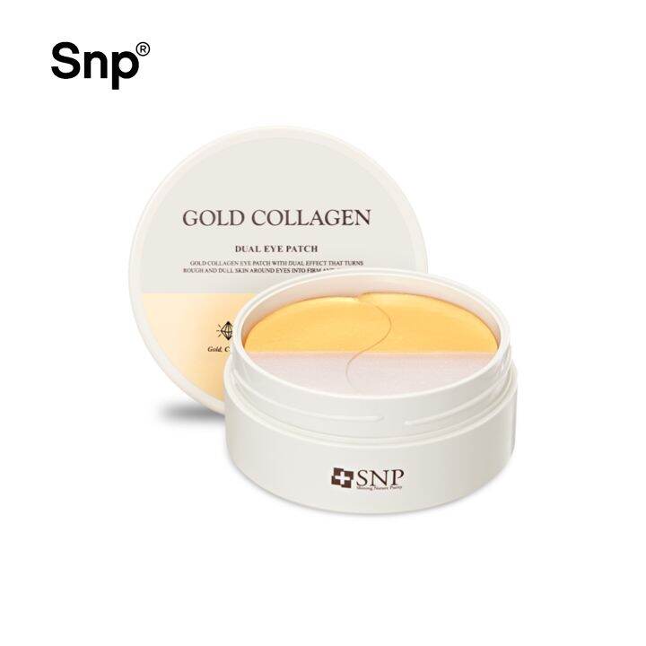 SNP Gold Collagen Dual Eye Patch (60แผ่น) แผ่นมาส์กใต้ตาสูตรทองคำผสมคอลลาเจน | Lazada.co.th