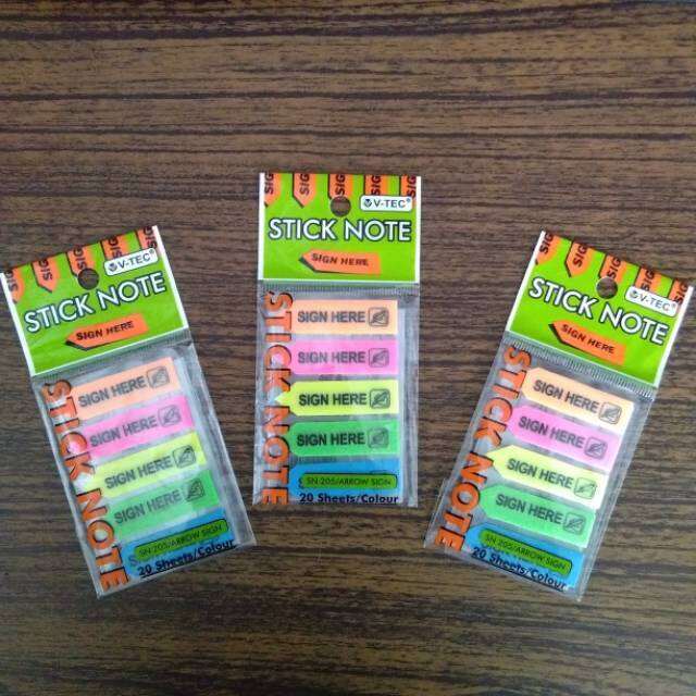 V-TEC Sticky Notes SN 205/Arrow Sign | Lazada Indonesia