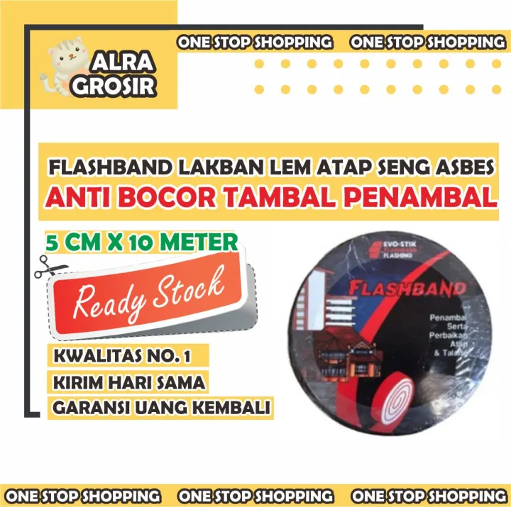 FLASHBAND LAKBAN LEM ATAP SENG ASBES ANTI BOCOR TAMBAL PENAMBAL | Lazada Indonesia