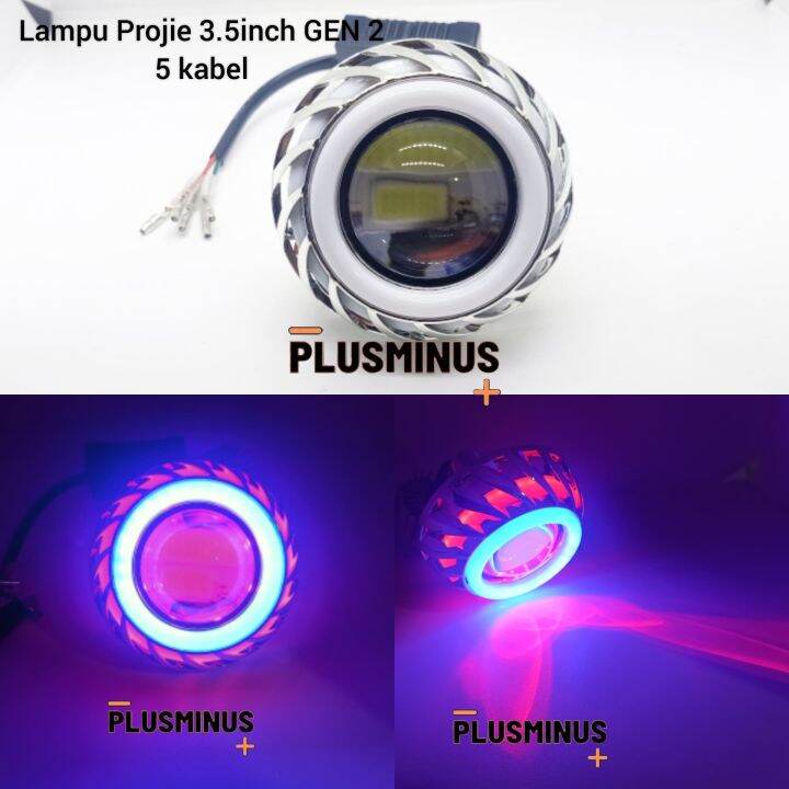 Lampu Utama LED Projie Spiral AE Merah Biru Merah GEN 2 AE DE RBR 3 ...