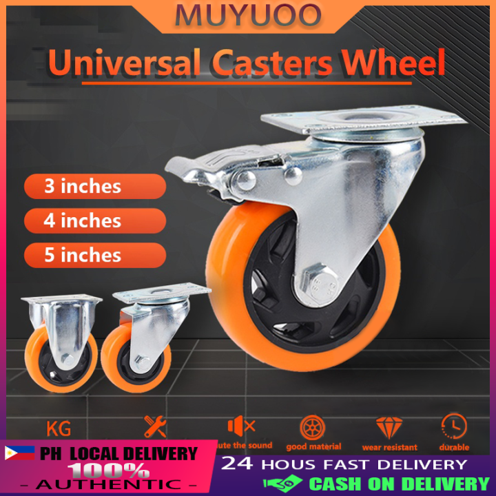 (1PC)Caster wheel heavy-duty trolley wheel set swivel fixed lock caster ...