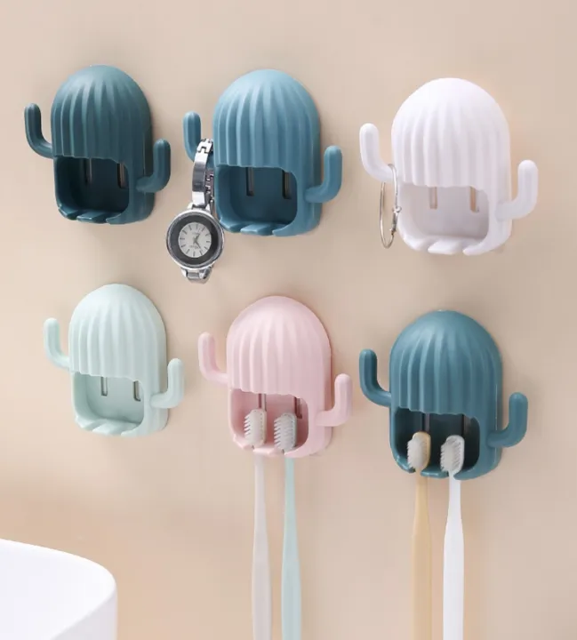 T888 ที่แขวนแปรงสีฟัน ที่เก็บแปรง มีตะขอแขวนติดผนัง | Lazada.co.th