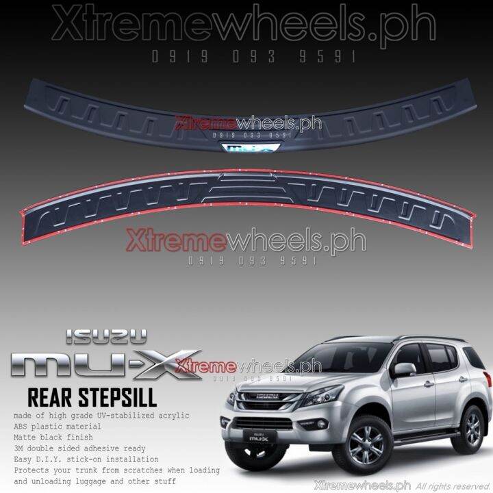 Mux All Variant 2018-2021 Rear Bumper Stepsill / Step Sill Matte Black ...